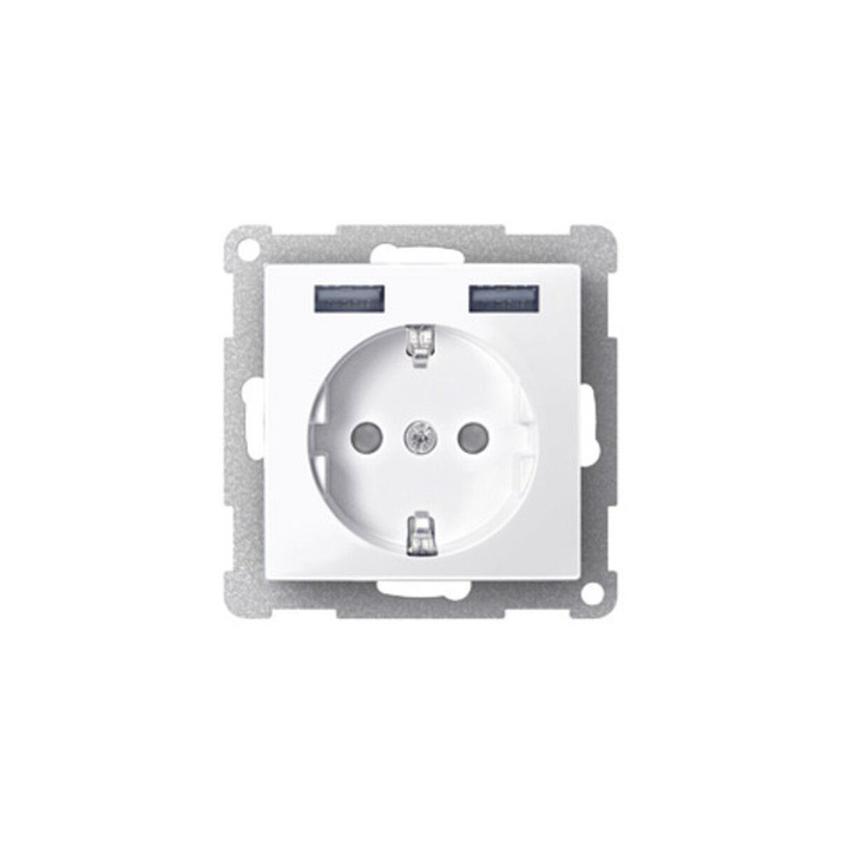 Merten Steckdose SCHUKO mit USB Ladegerät polarweiß System M - Ihr On ...