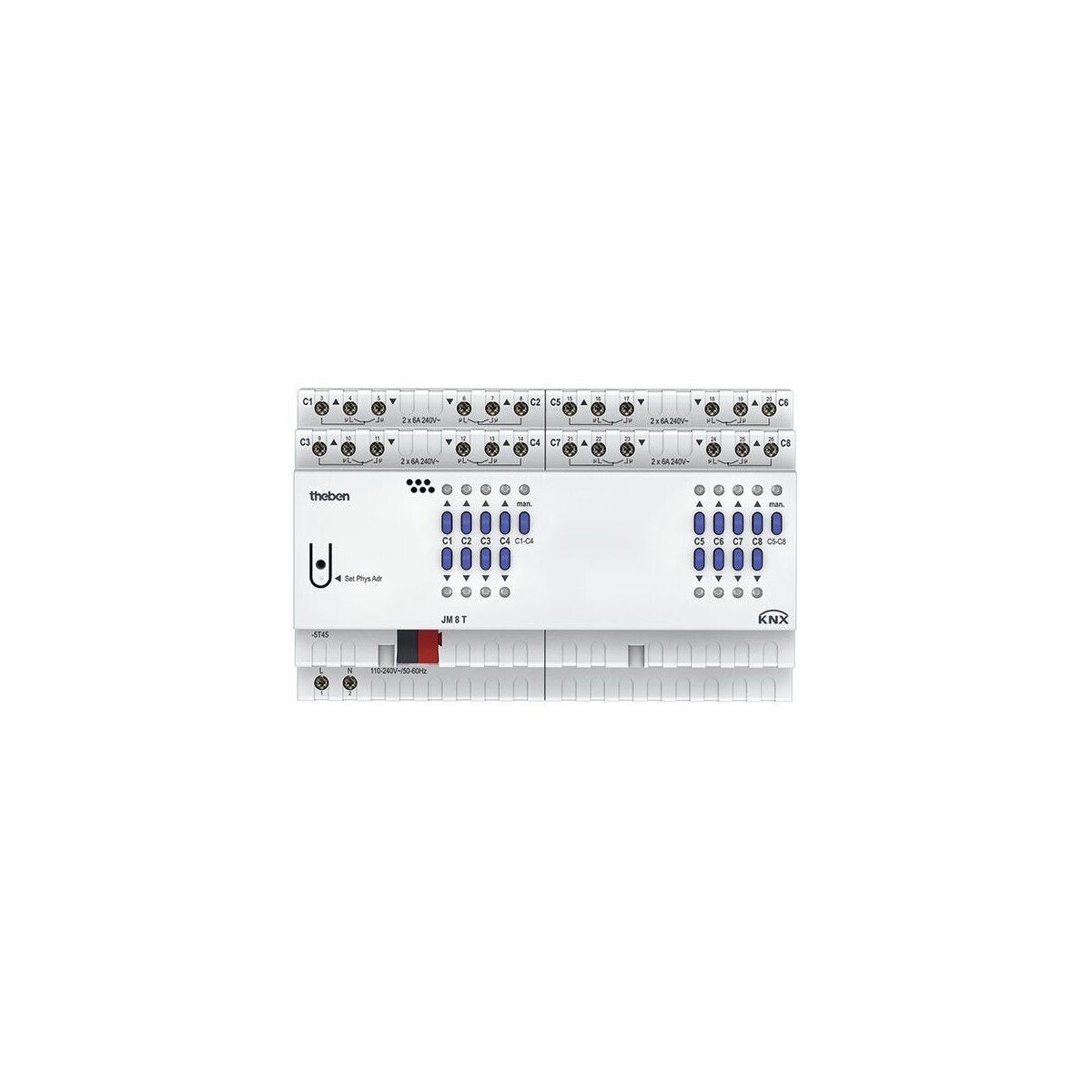 Theben FIX2-Modul JM 8 T KNX Jalousieaktor 8K. - Ihr Online-Shop für ...