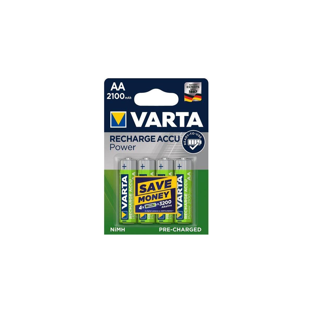 Varta Rechargeable Accu 56706 R2U 2100mAh 4Blister Mignon - Ihr Onlin ...