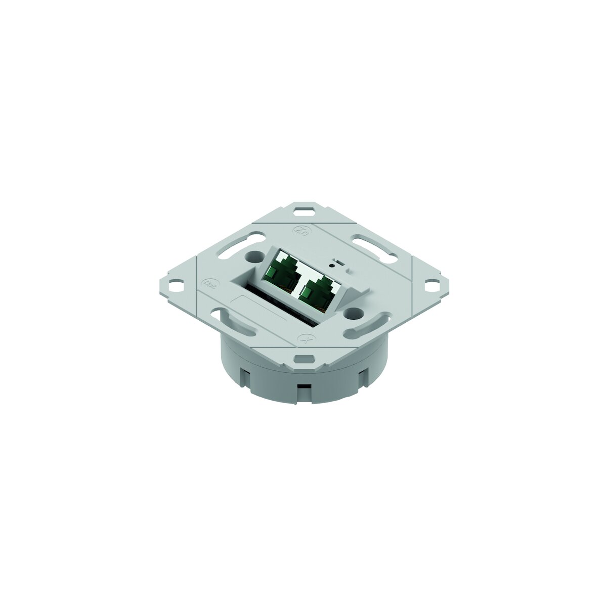1PROTEC Datendose LSA+ kompakt PNDD6A2 Cat6A-ISO 2xRJ45 o. ZP Design ...